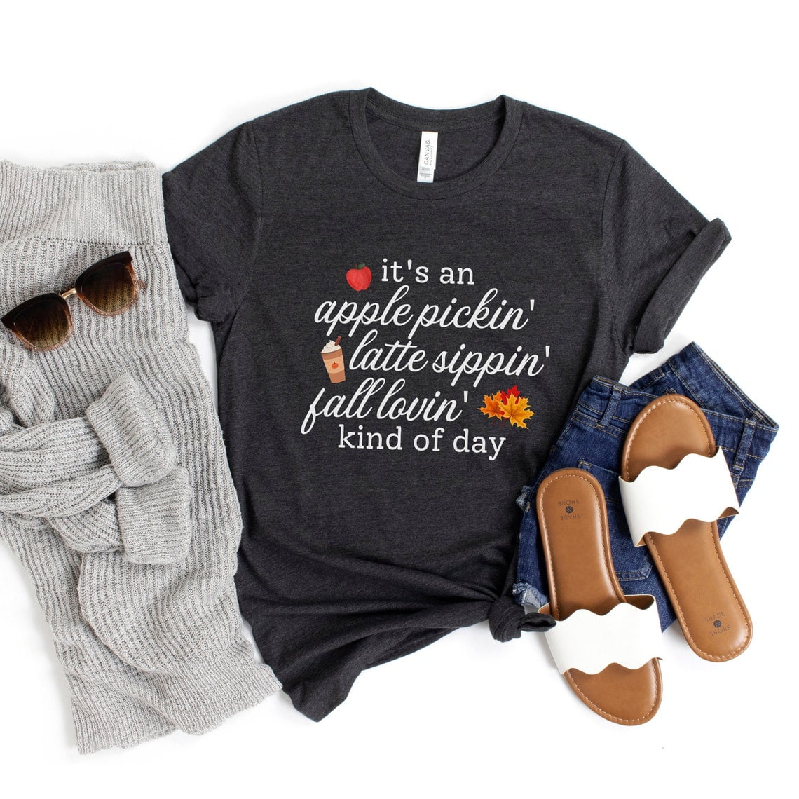 Apple Picking Shirt, Fall Lover T-Shirt, Women's Fall Shirt, Cute Fall ...