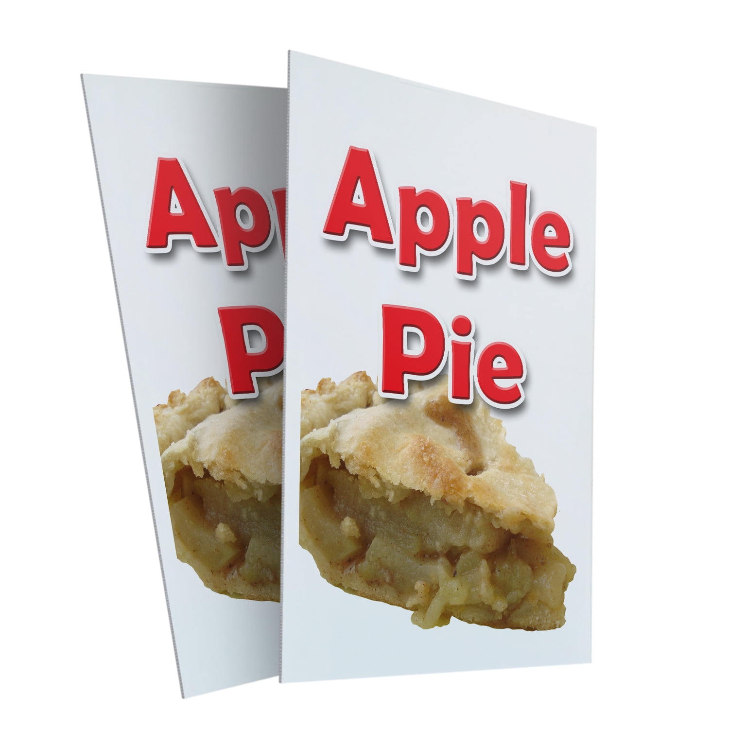 Apple Pie (2-PACK) 24" x 36" Plastic Signs | Sign Insert 4mm Corrugated ...