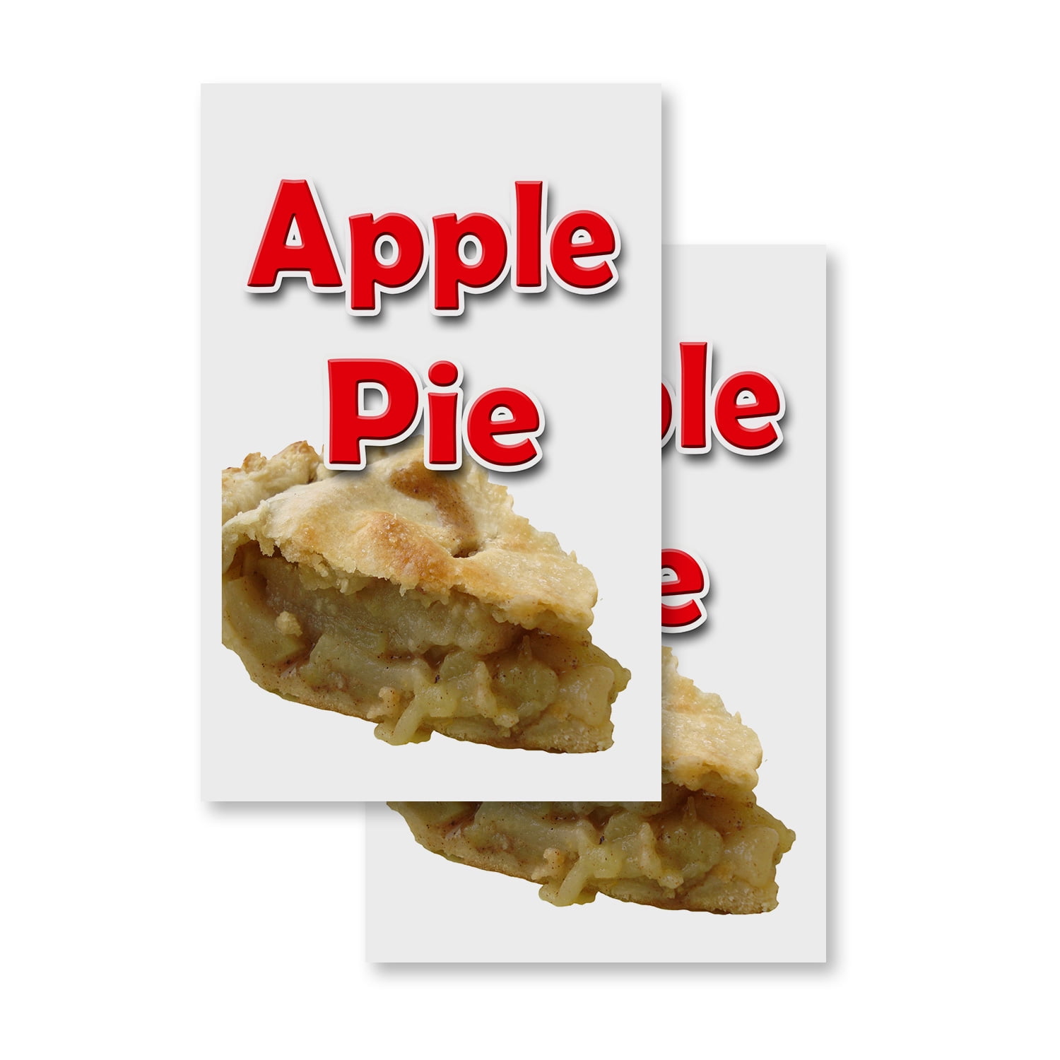 Apple Pie (2-PACK) 24" x 36" Vinyl Decals | Sign Insert Peel & Stick ...