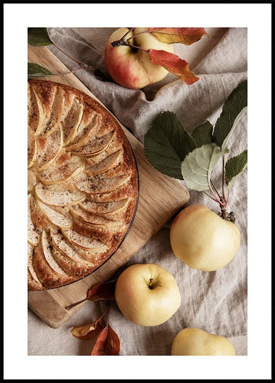 Apple Pie Poster Wall Art, Modern Wall Decor For Living Room Bedroom ...