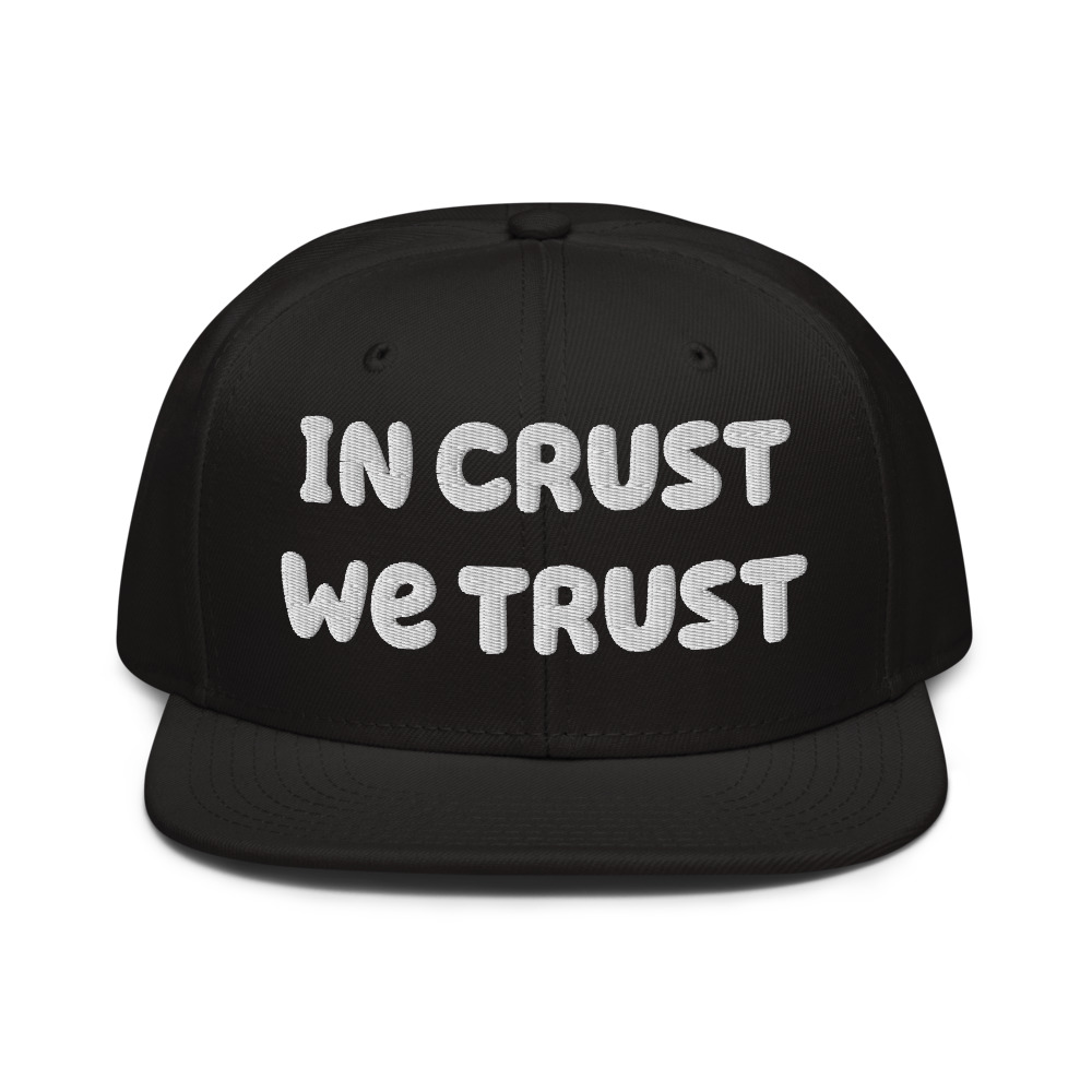 Apple Pie Snapback Hat, In Crust We Trust- Embroidery (Black) - Walmart.com