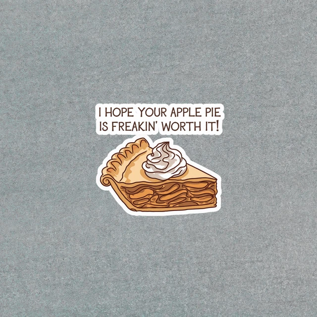 Apple Pie Sticker Thanksgiving Decalphone Decal Water Bottle Stickers ...