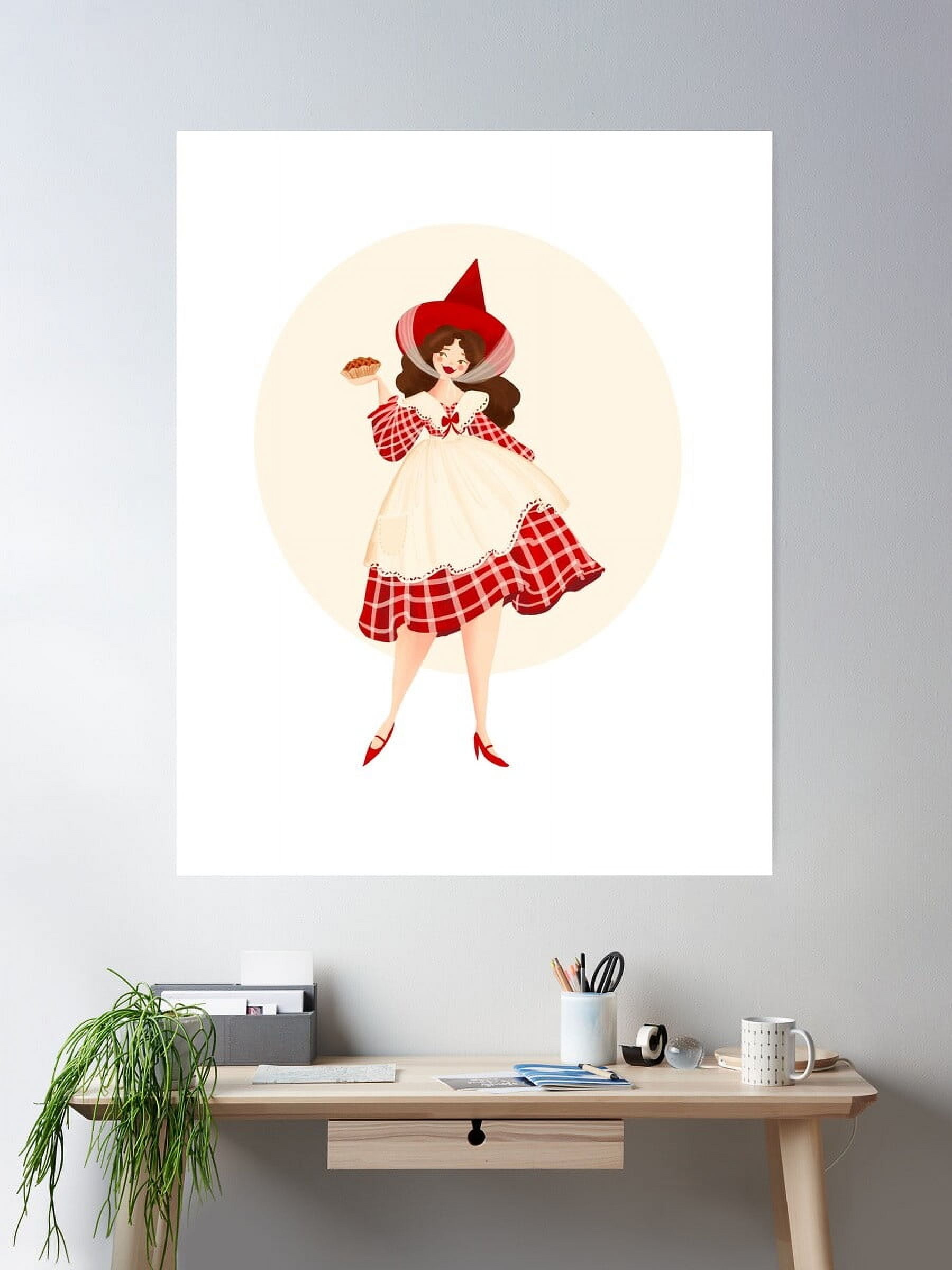 Apple Pie Witch Poster Wall Art, Modern Wall Decor For Living Room ...