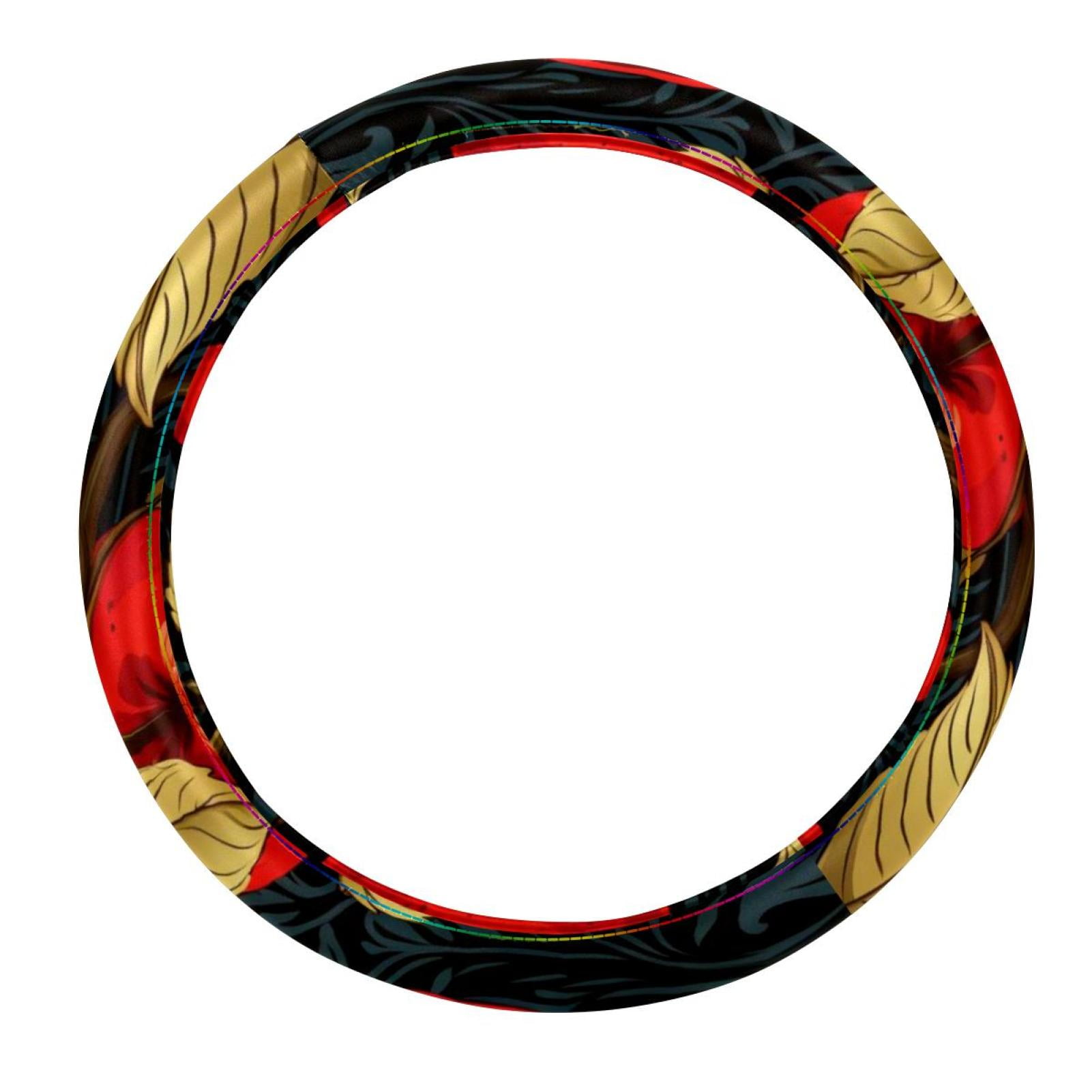 Apple Printed 14.5 Inch PVC Leather Car Wheel Covers Steering Wheel ...