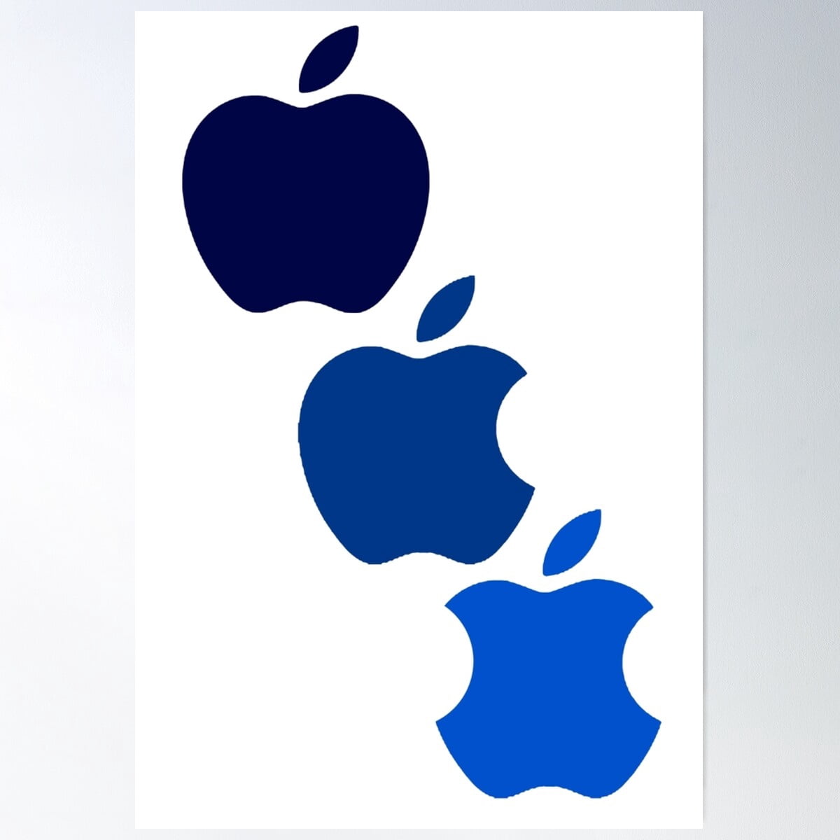 Apple Progression Poster Wall Art, Modern Wall Decor For Living Room ...