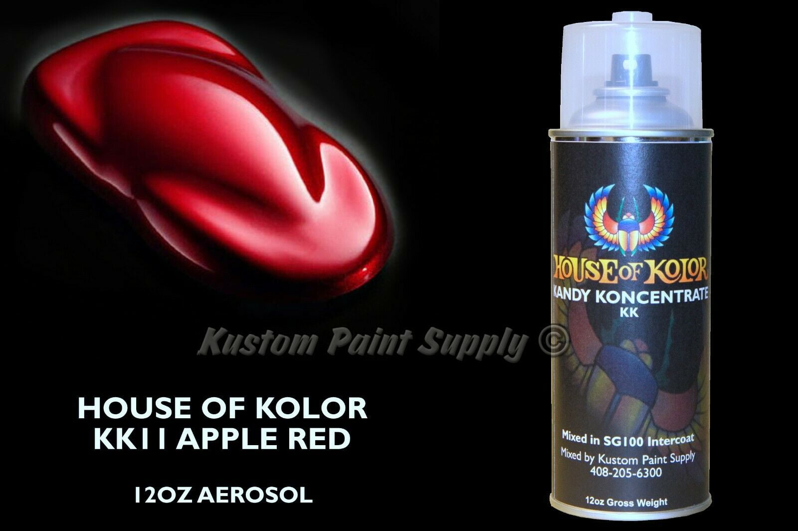 Apple Red KK11 Kandy House of Kolor 12oz Aerosol Can Candy Kosmic Kolor ...