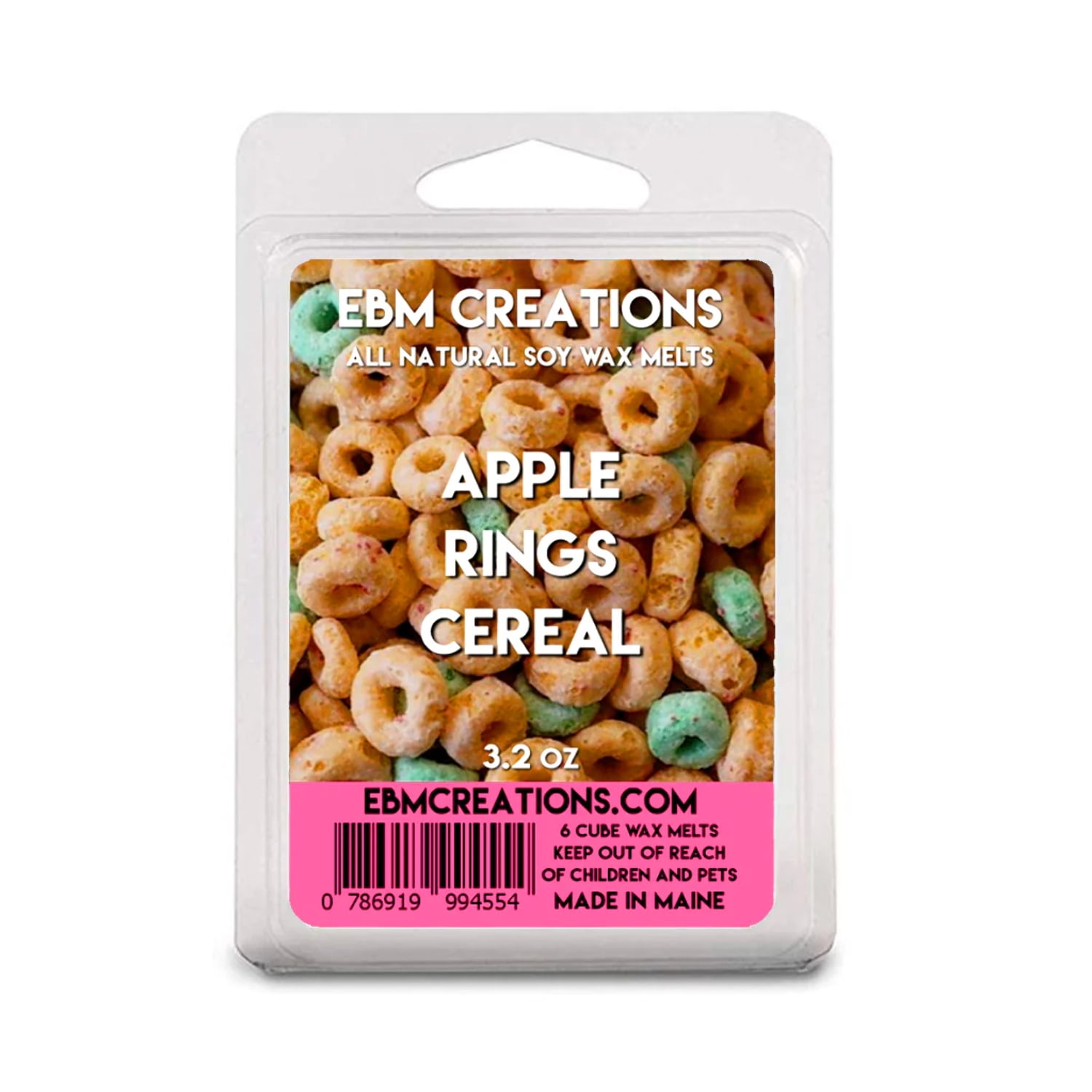 Apple Rings Cereal Scented Soy Wax Melts, EBM Creations, 6 Cube 3.2oz ...