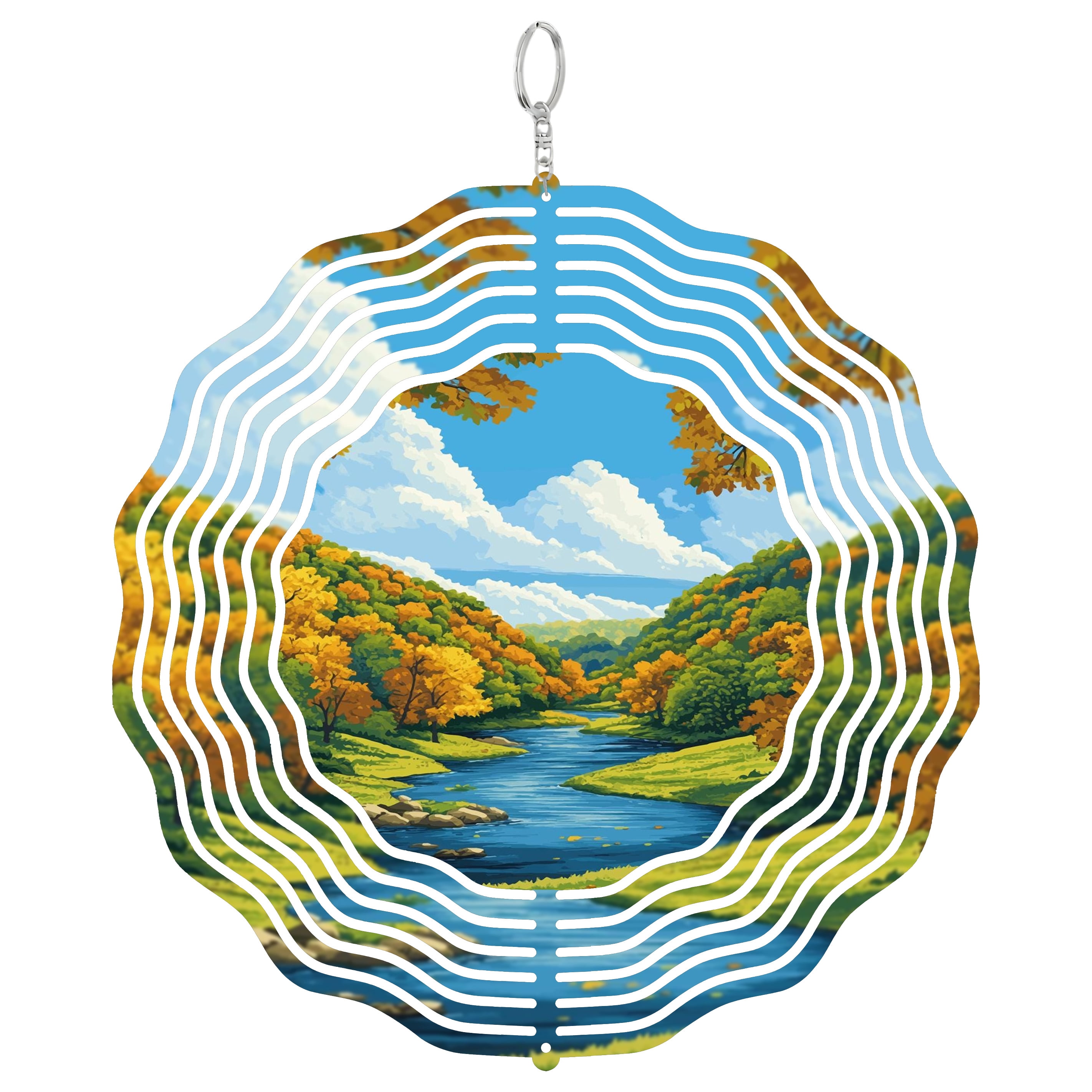 Apple River Canyon State Park IL 3D Wind Spinner Metal Hanging Ornament ...