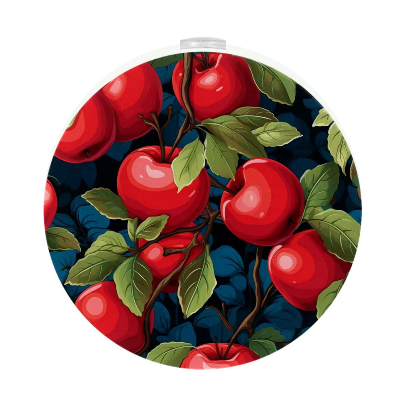 Apple Set of 2 LED Round Night Lights for Brightening up your Space at ...