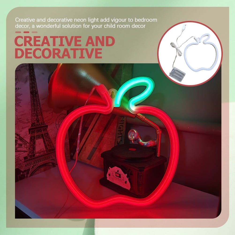 Apple Shape Neon Sign Led Neon Light Atmosphere Light Wedding Party ...