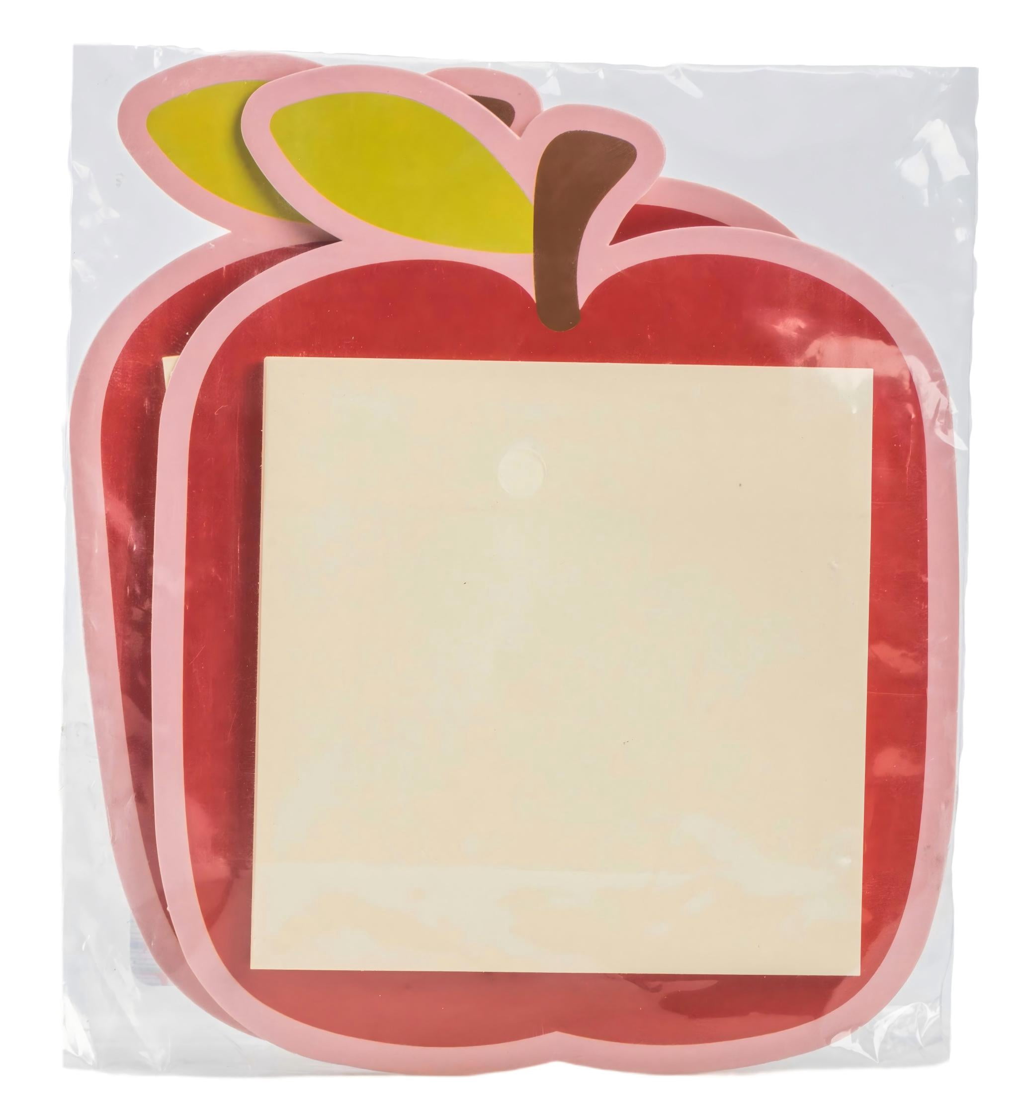 Apple Shape Sticky Notes 30 Sheets, 2 count, 3.93 x 5 x 0.14 in ...