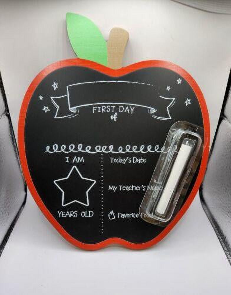 Apple Shaped Chalkboard Sign First Day of School - Walmart.com