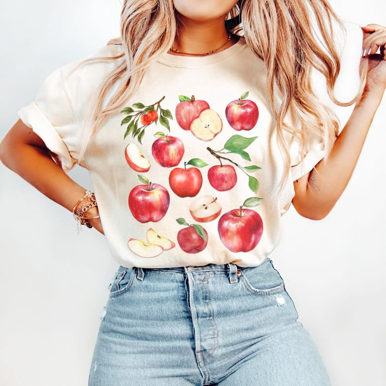 Apple Shirt, Aesthetic Fruit Shirt, Fruit Shirt, Pumpkin Patch Shirt ...