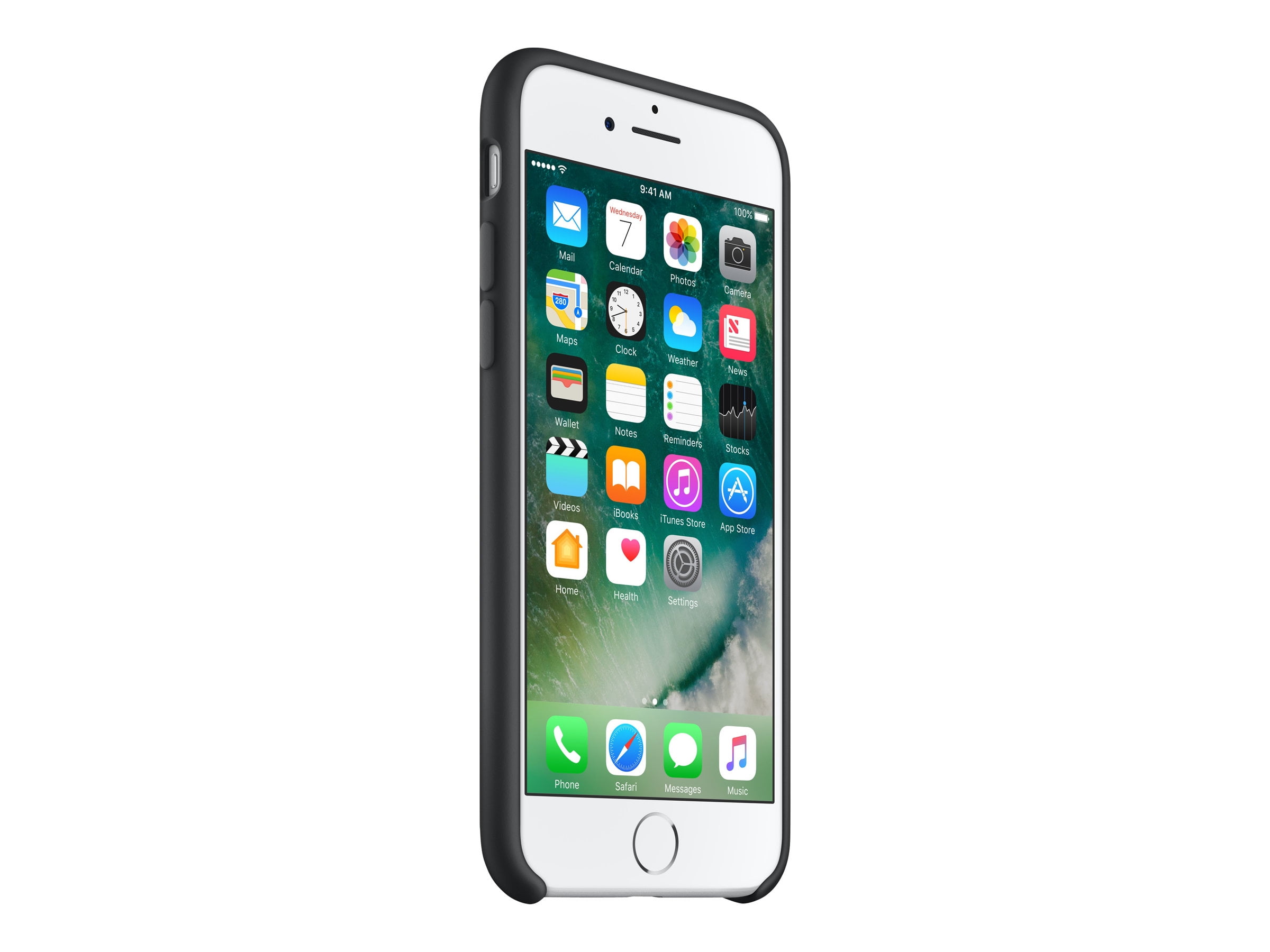 Apple Silicone Case for iPhone 7 - Black - Walmart.com