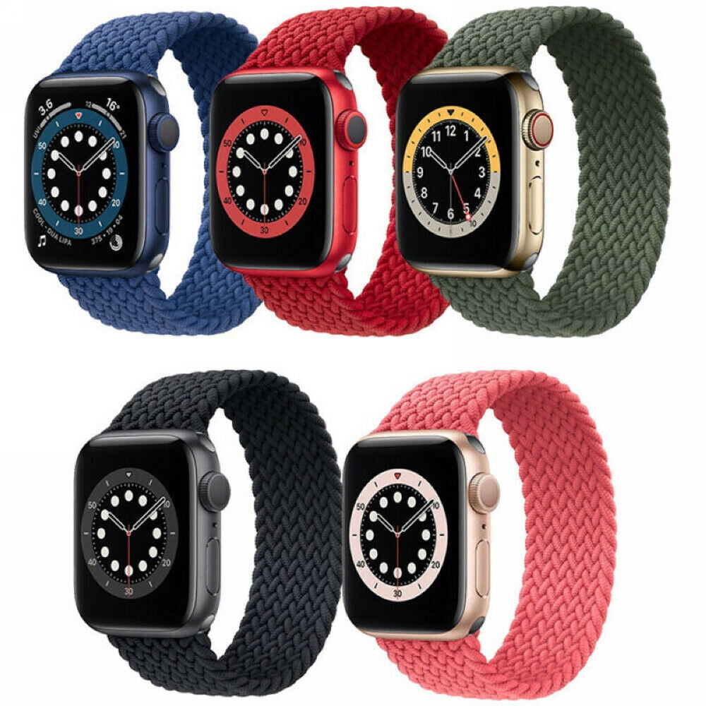 Apple Silicone Wristbands Braided Solo Loop Elastic Watch Strap For ...
