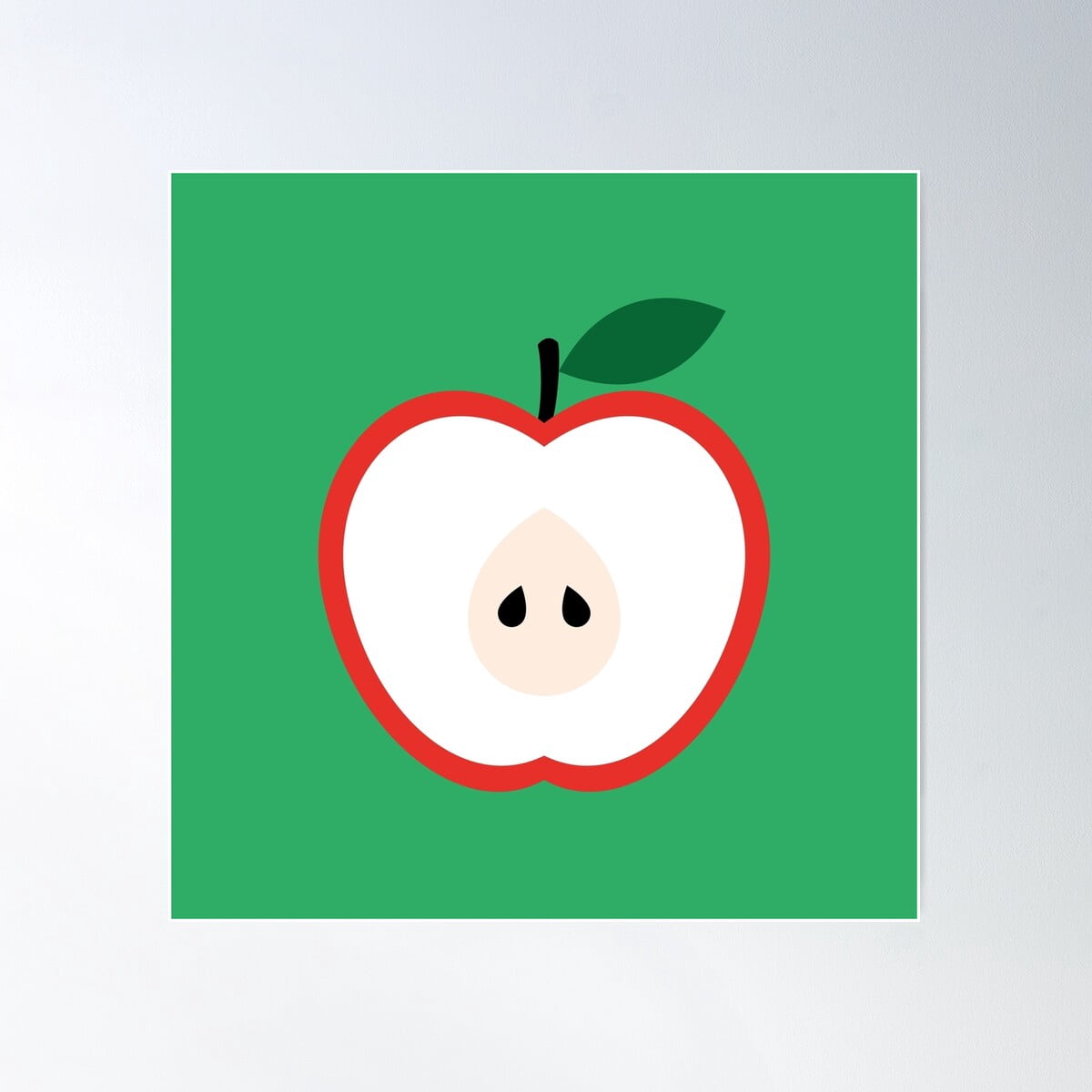 Apple Slice Poster Wall Art, Modern Wall Decor For Living Room Bedroom ...
