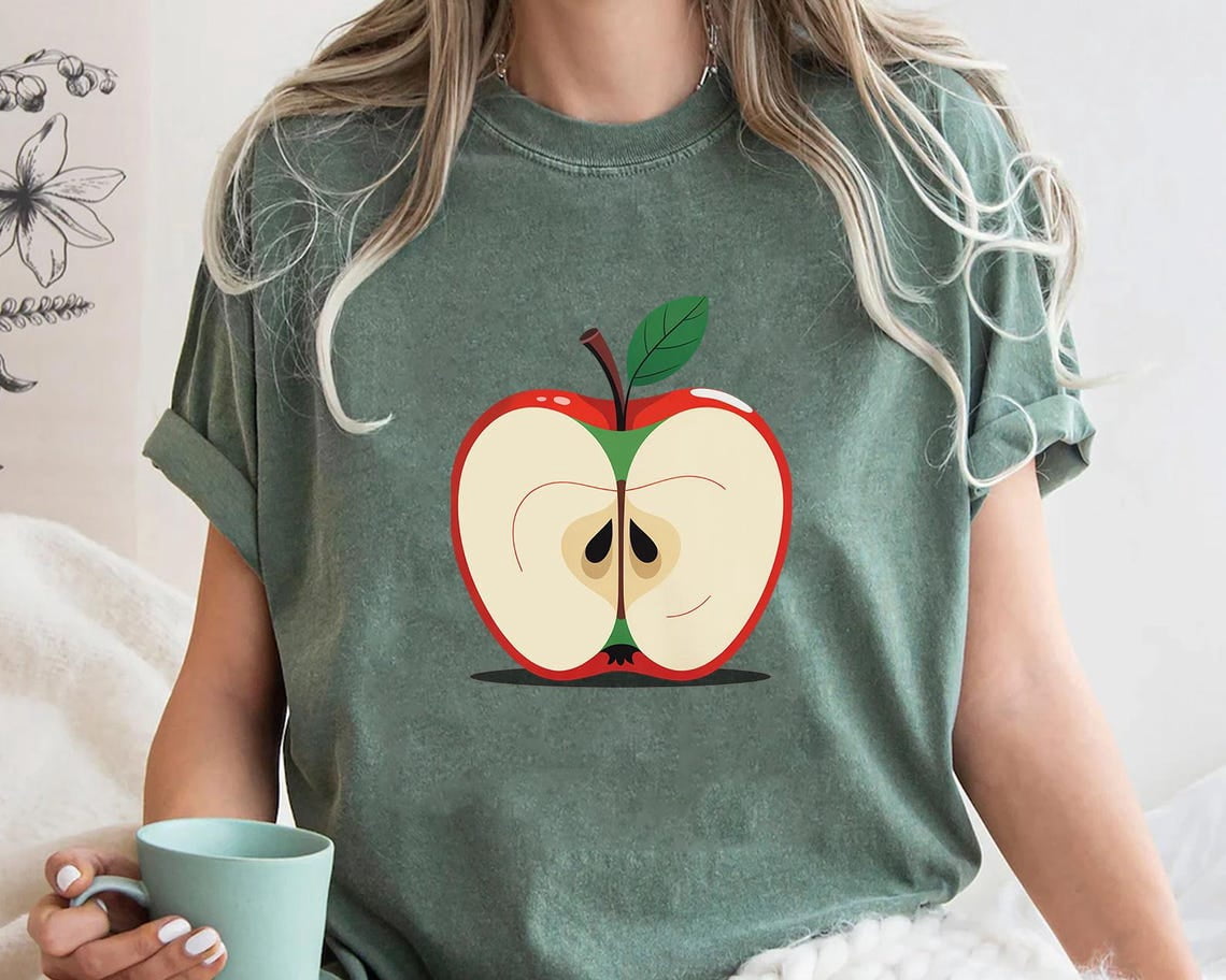 Apple Slice Shirt – Cute Fruit T-Shirt, Teacher Appreciation Tee ...