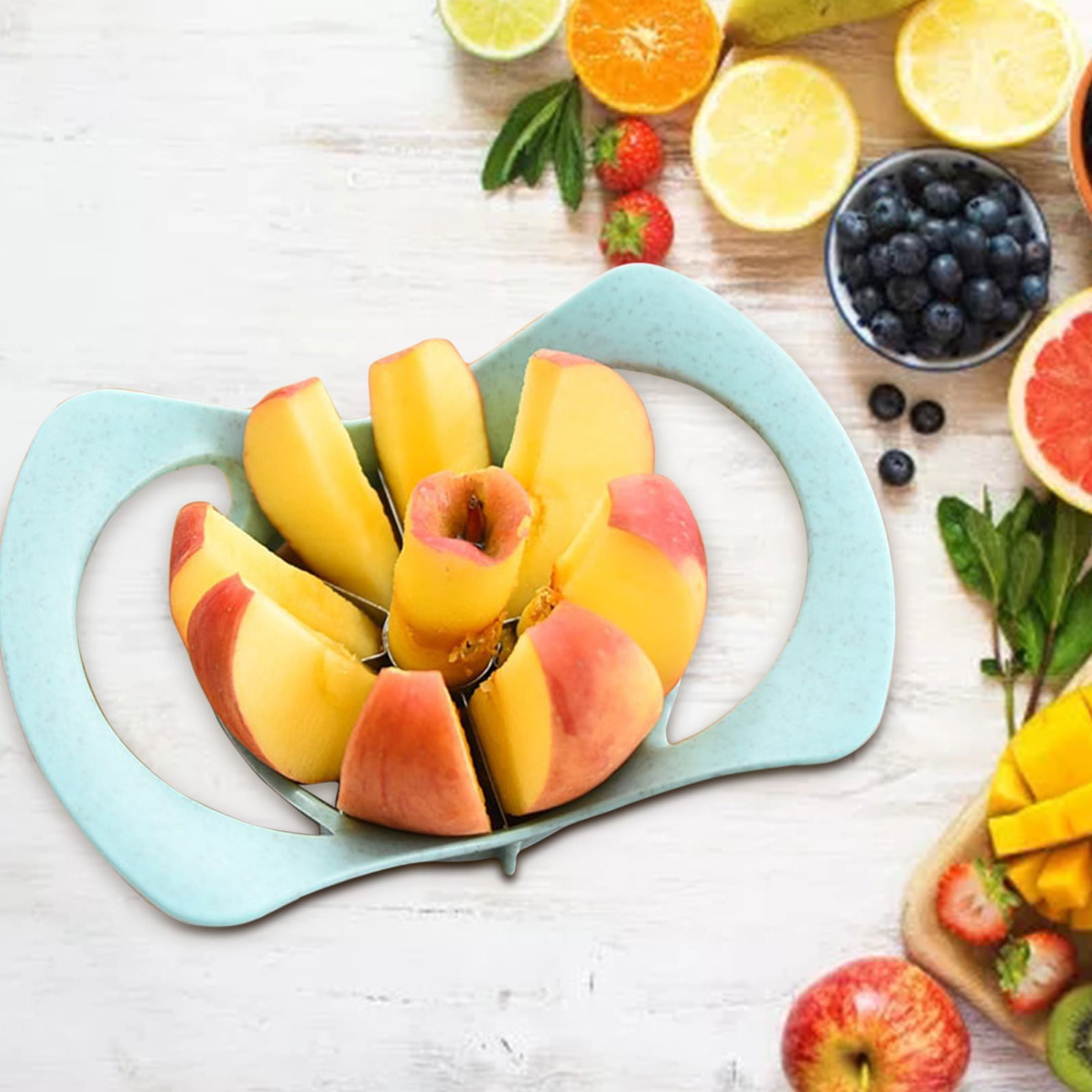 Apple Slicer - 3 in 1 Corer Cutter and Peeler Divider with 8 Stainless ...