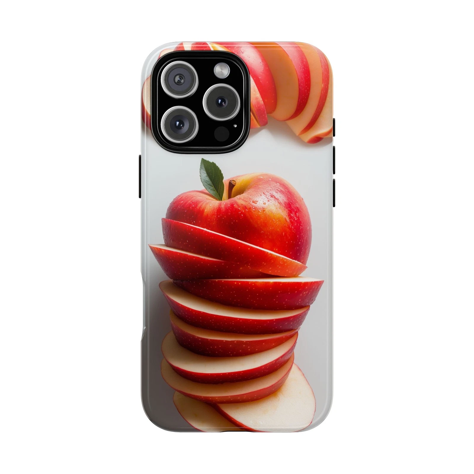 Apple Slices Big Red Apples Pattern Case for iPhone 17 to 11 Pro Max ...