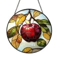 Apple Stained Glass Suncatcher – Red Fruit Kitchen Window Decor ...