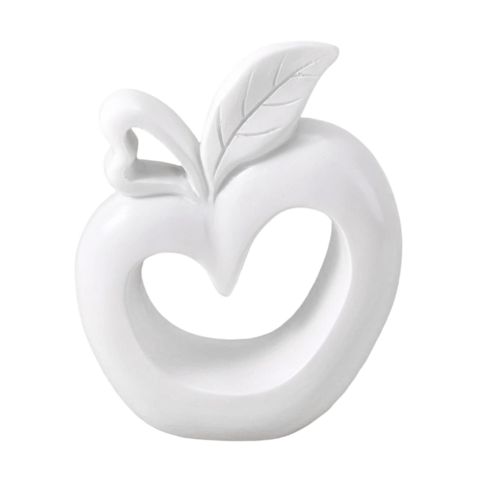 Apple Statue Desk Ornament Modern Resin Sculpture Unique Size for Home ...