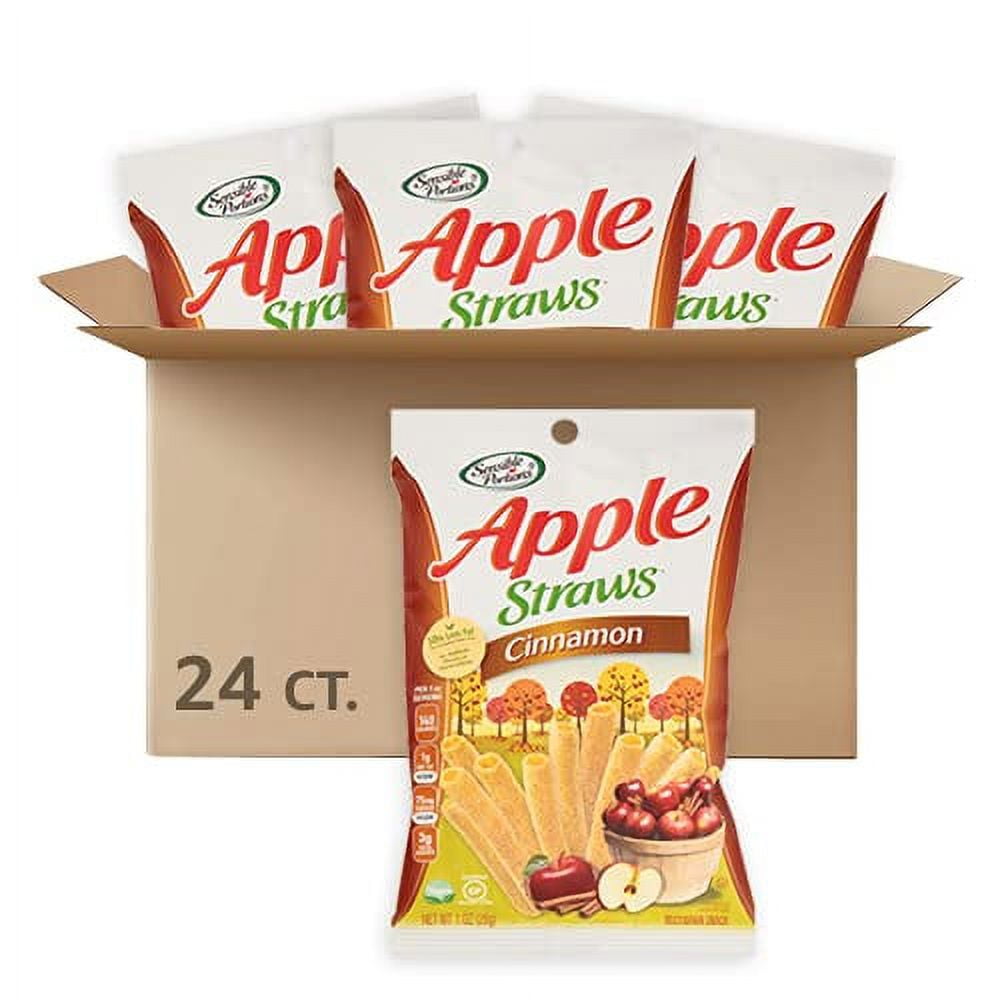 Sensible Portions Apple Straws, Cinnamon, Snack Size, 1 Oz (Pack of 24 ...