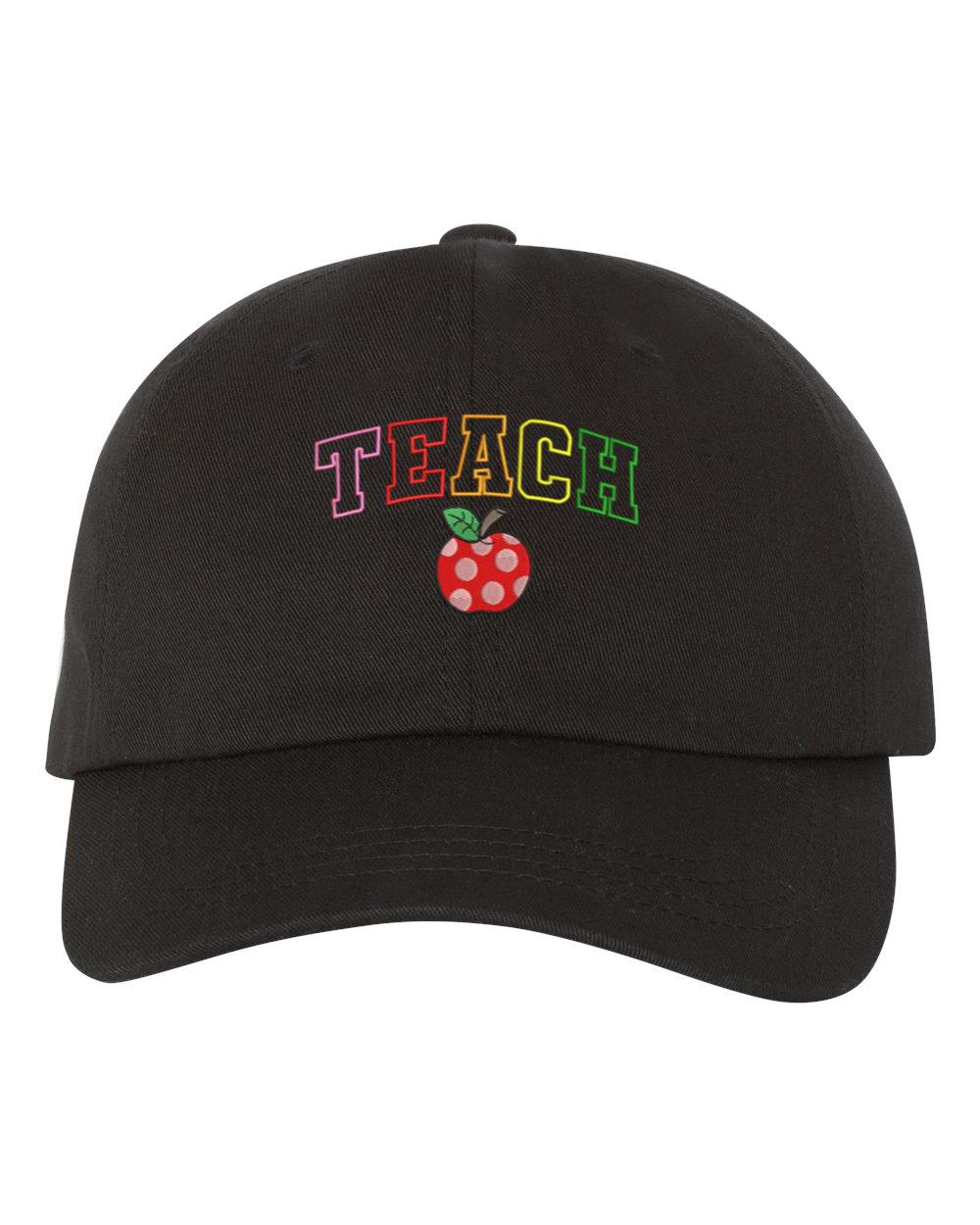 Apple Teacher Back to School Embroidered Classic Dad Hat Gift Idea ...