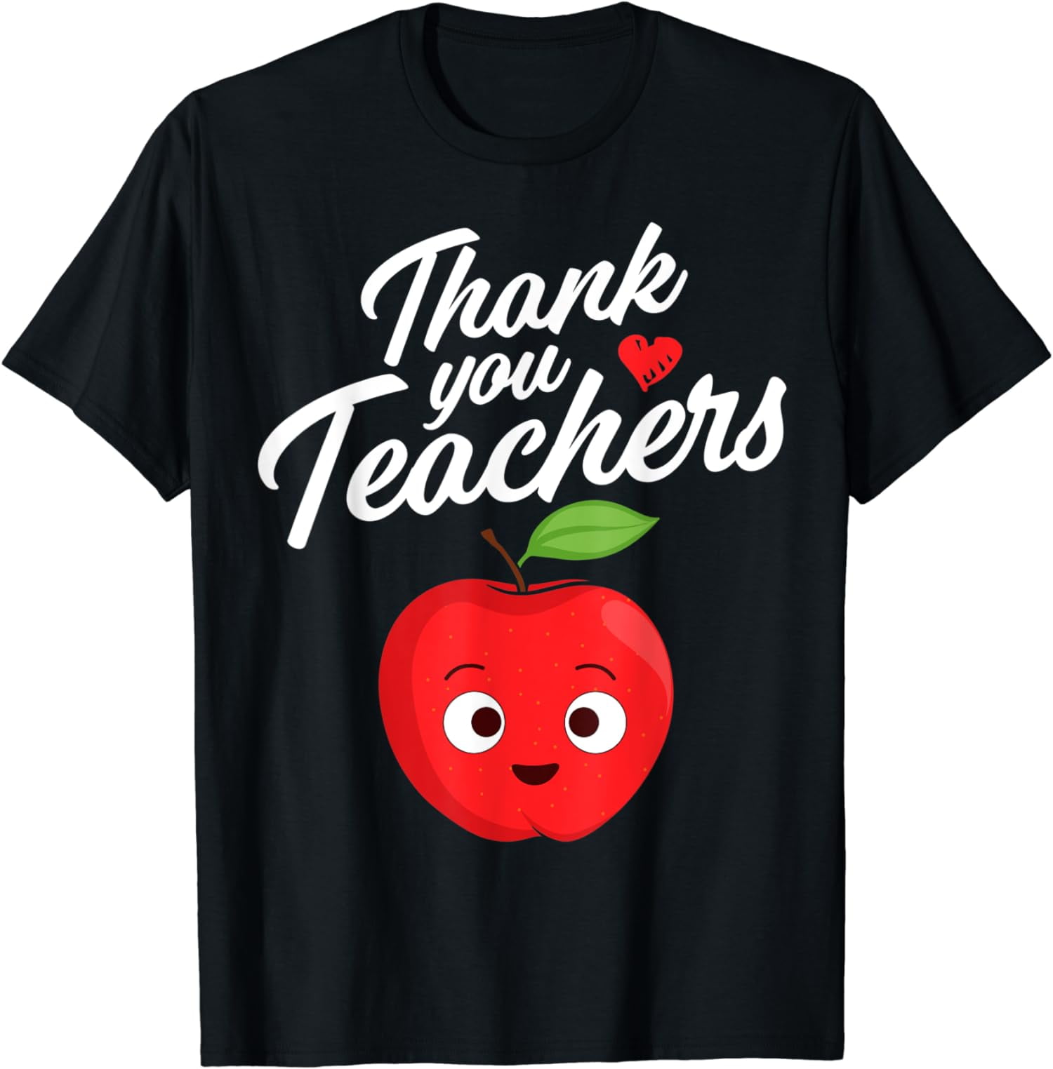 Apple Thank You Teachers Teacher Motivational Appreciation T-Shirt ...