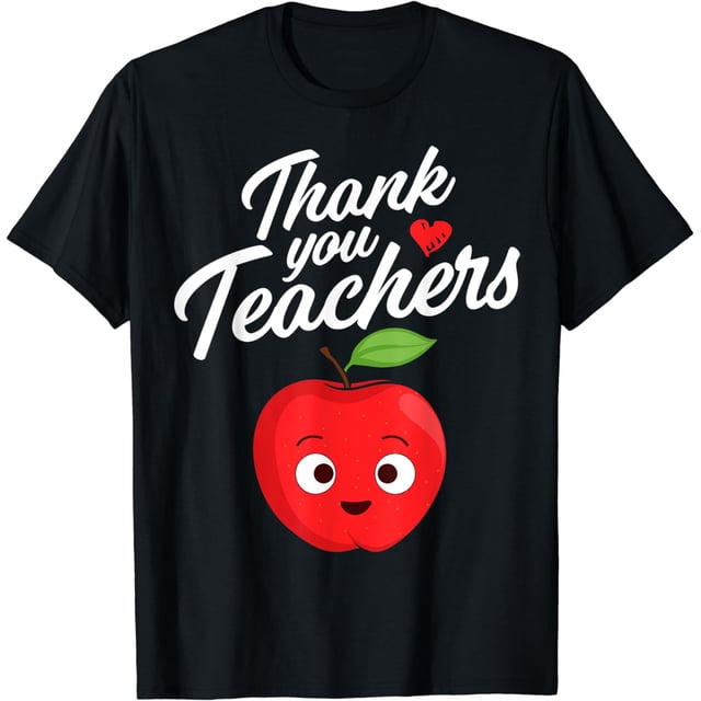 Apple Thank You Teachers Teacher Motivational Appreciation T-Shirt ...