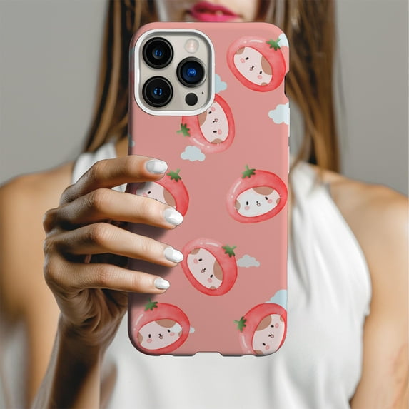 Apple Tomato Cat Phone Case with iPhone 17 16 15 14 13 12 11 Pro Max ...