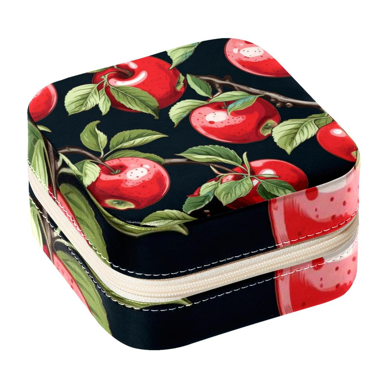Apple Travel Portable Square Jewelry Box Earring Necklace Bracelet ...