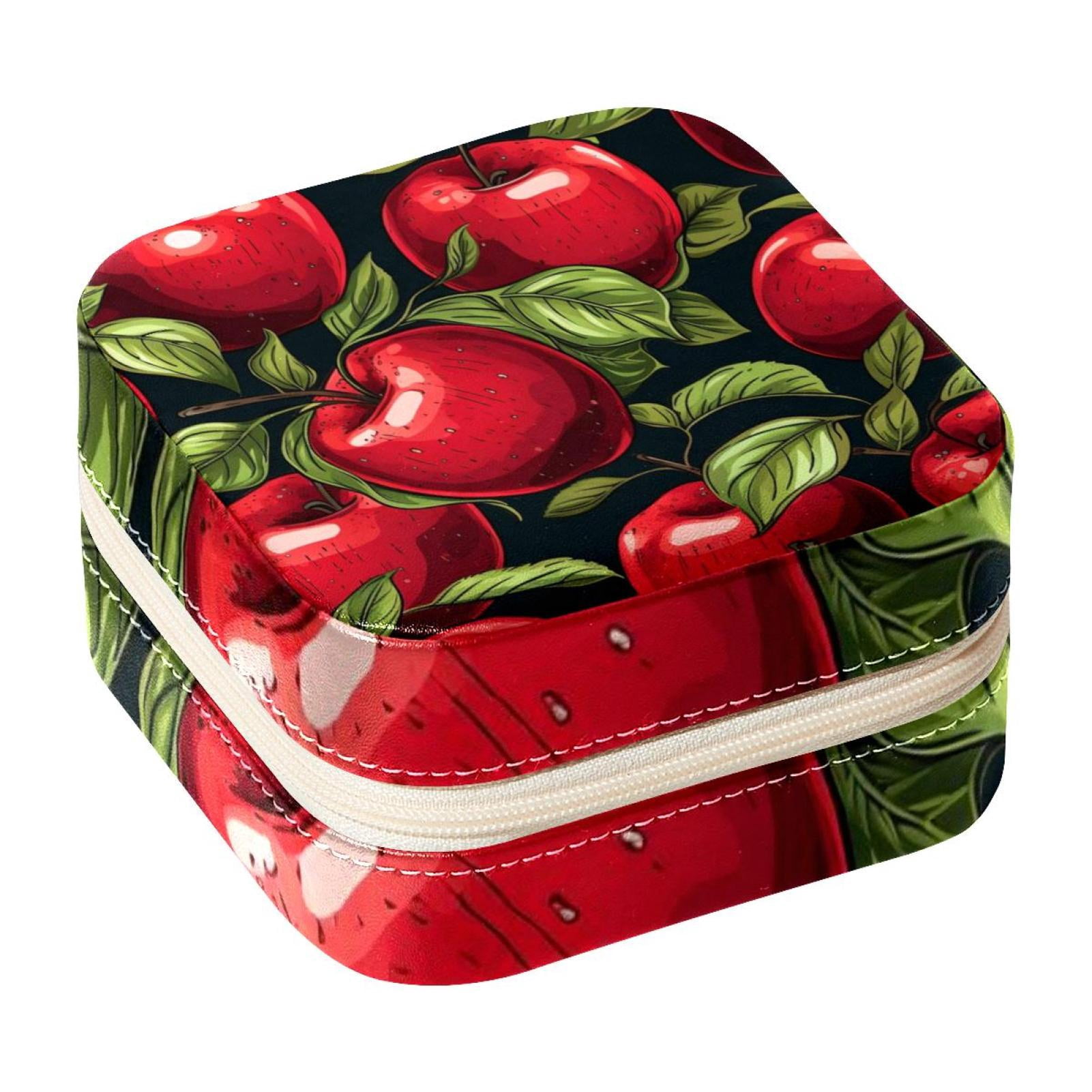 Apple Travel Portable Square Jewelry Box Earring Necklace Bracelet ...