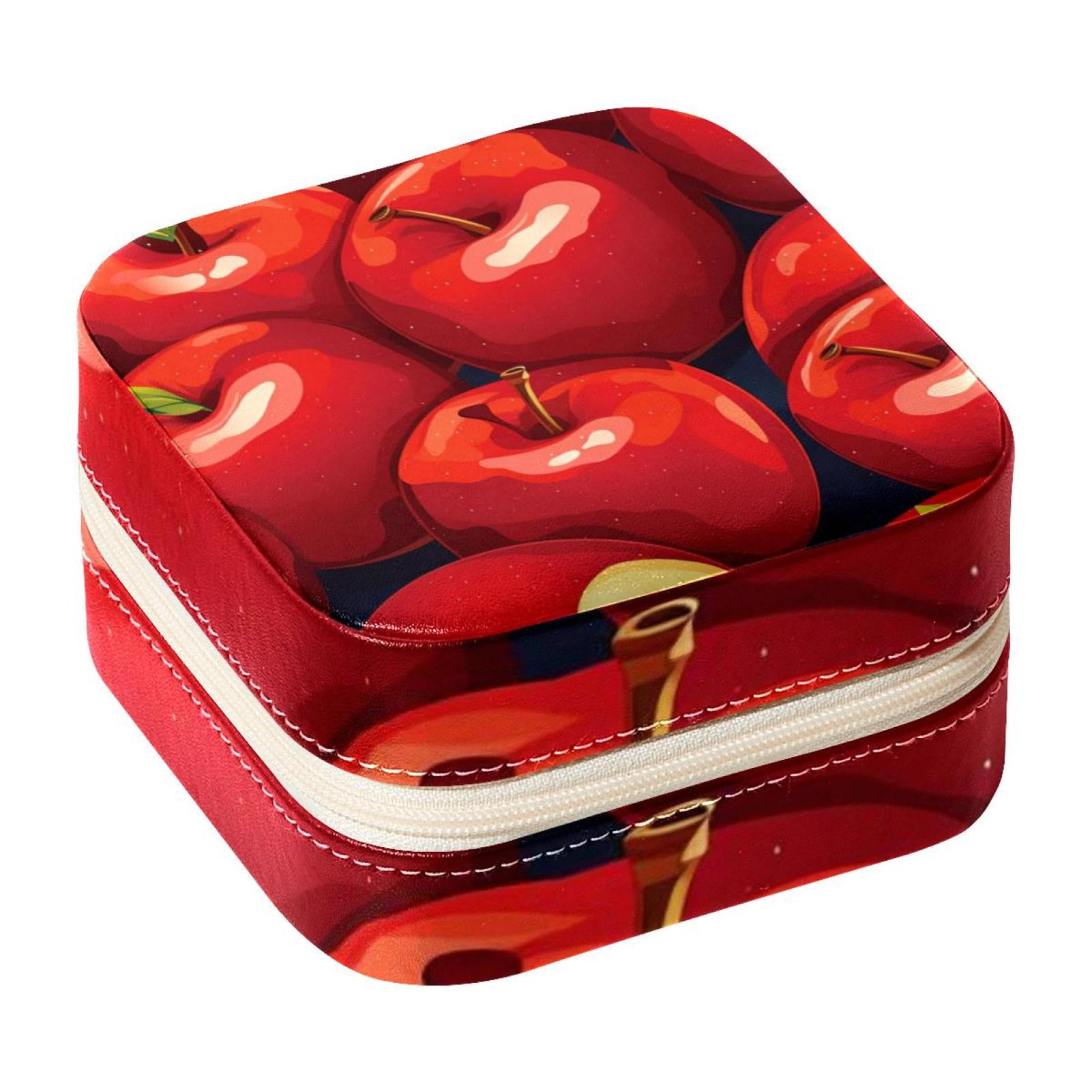 Apple Travel Portable Square Jewelry Boxes Display Case - Travel ...