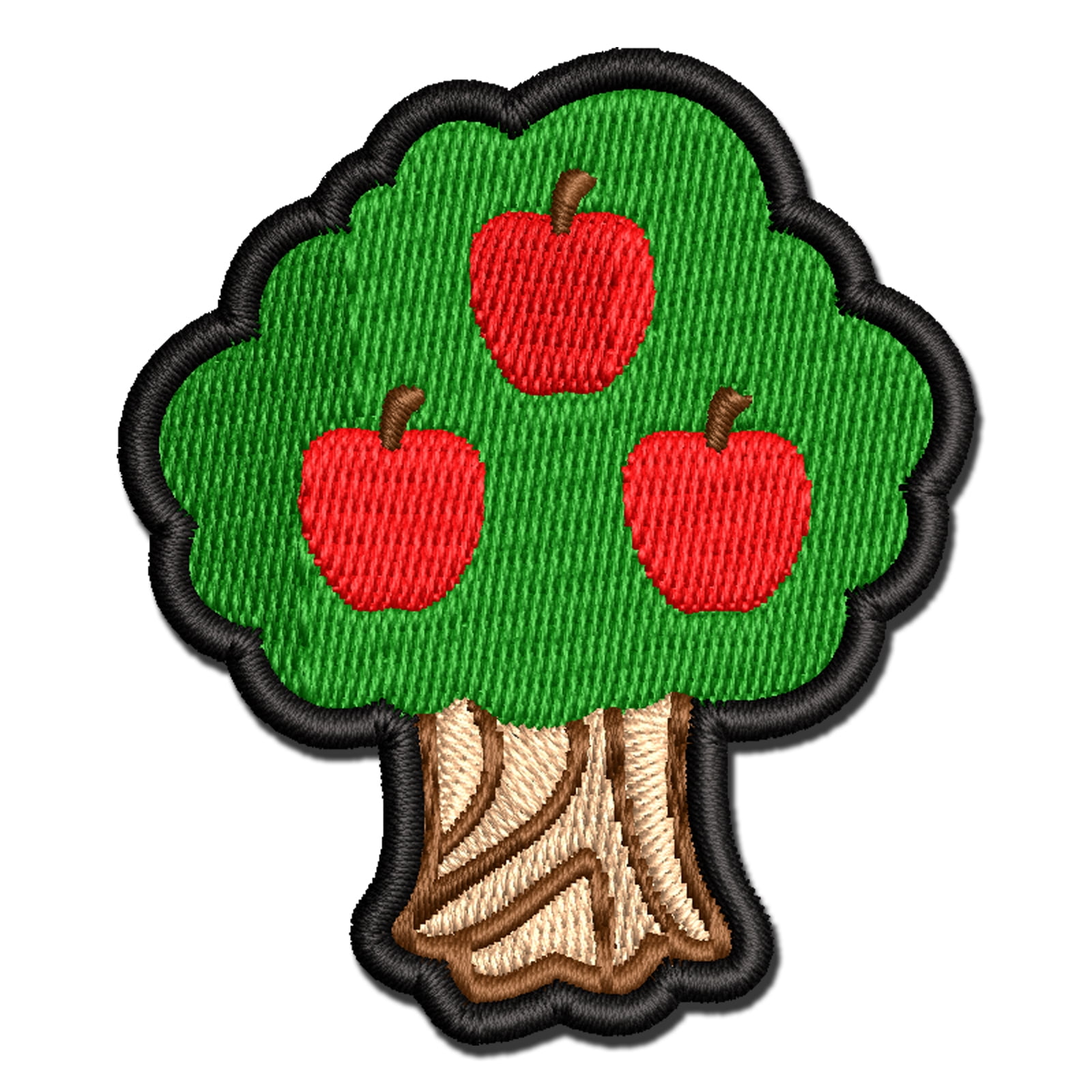Apple Tree Fall Autumn Applique Multi-Color Embroidered Hook & Loop ...