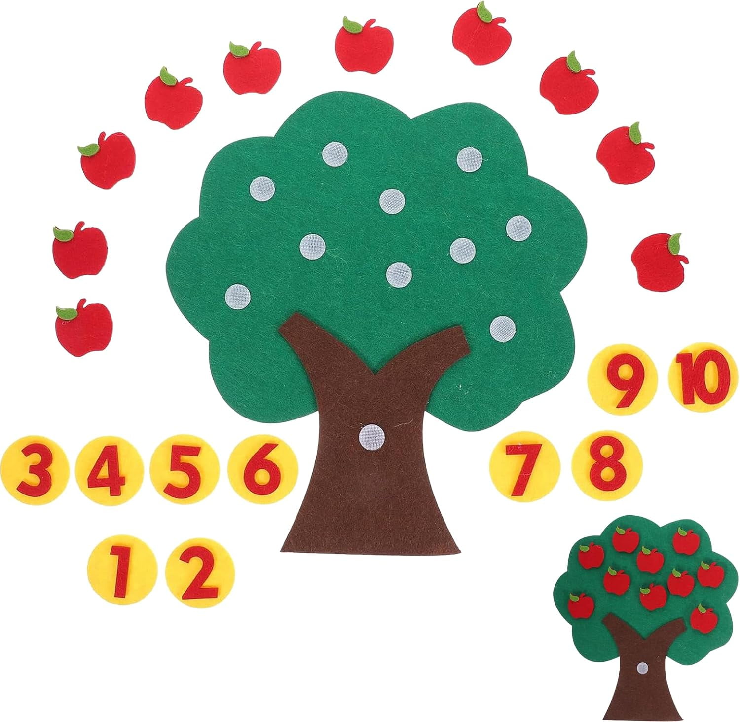 Apple Tree Numbers Felt Tree Board Addition Subtraction Math Games ...