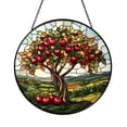 Apple Tree Stained Glass Suncatcher Window Hanging, Fall Harvest ...