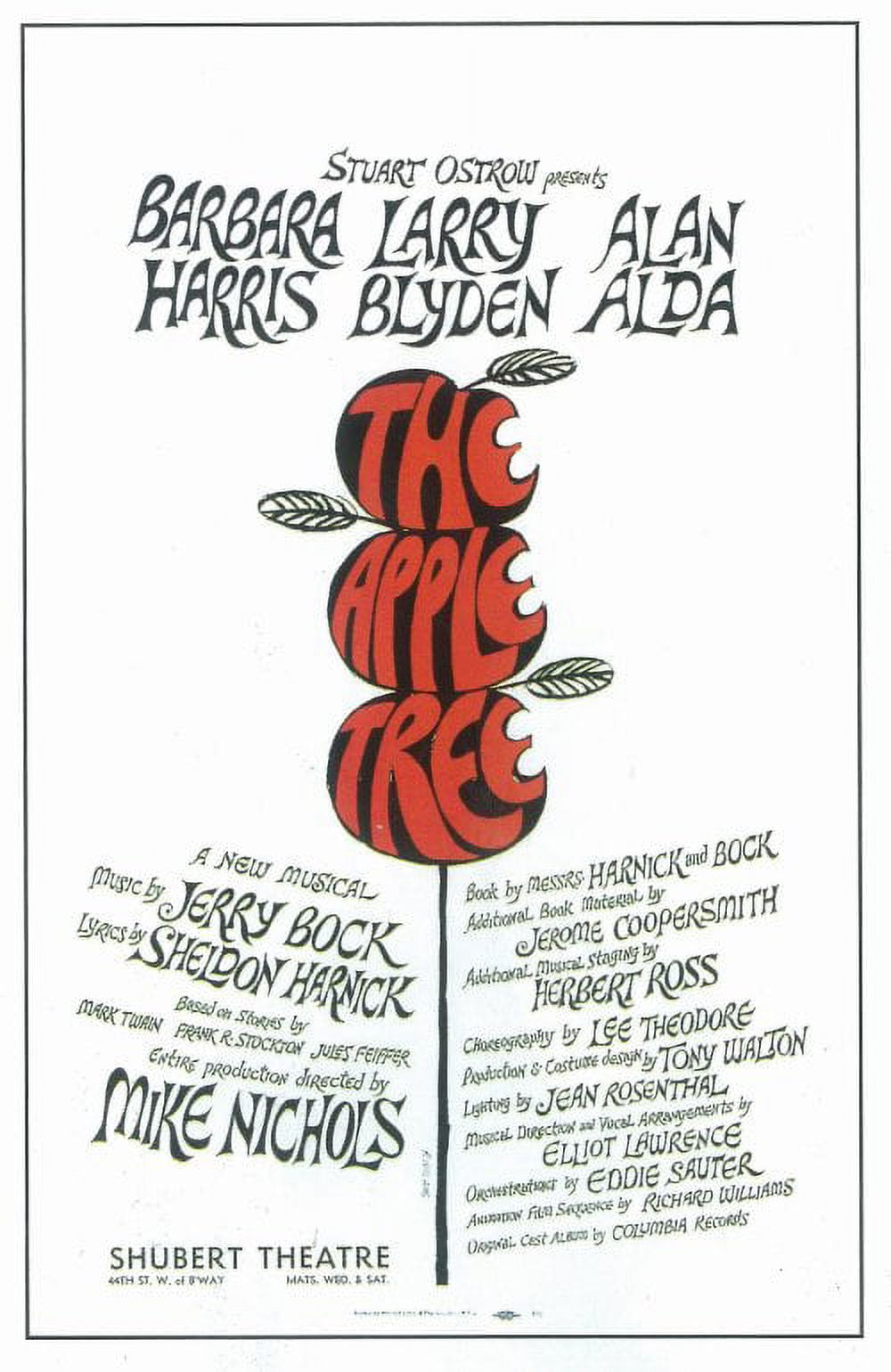 Apple Tree, The (Broadway) - movie POSTER (Style A) (11" x 17") (1966 ...