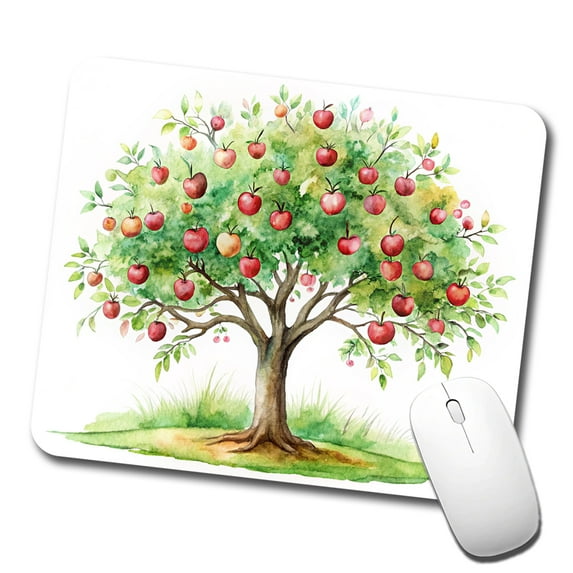 Apple Tree Watercolor Mouse Pad Low Profile Gaming Mat - Walmart.com