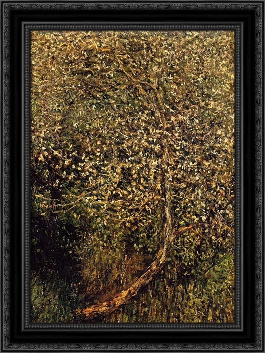Apple Trees in Blossom by the Water 20x24 Black Ornate Wood Framed ...