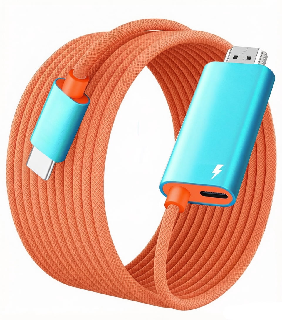Apple USB-C to HDMI Cable 4K@120Hz for iPhone 17 16 15, 6FT Nylon ...