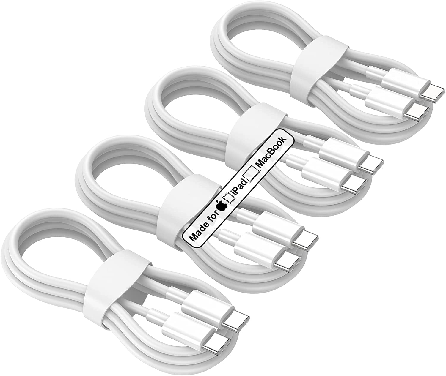 Apple USB C to USB C Charging Cable 10ft 60W 4Pack [Apple MFi Certified ...