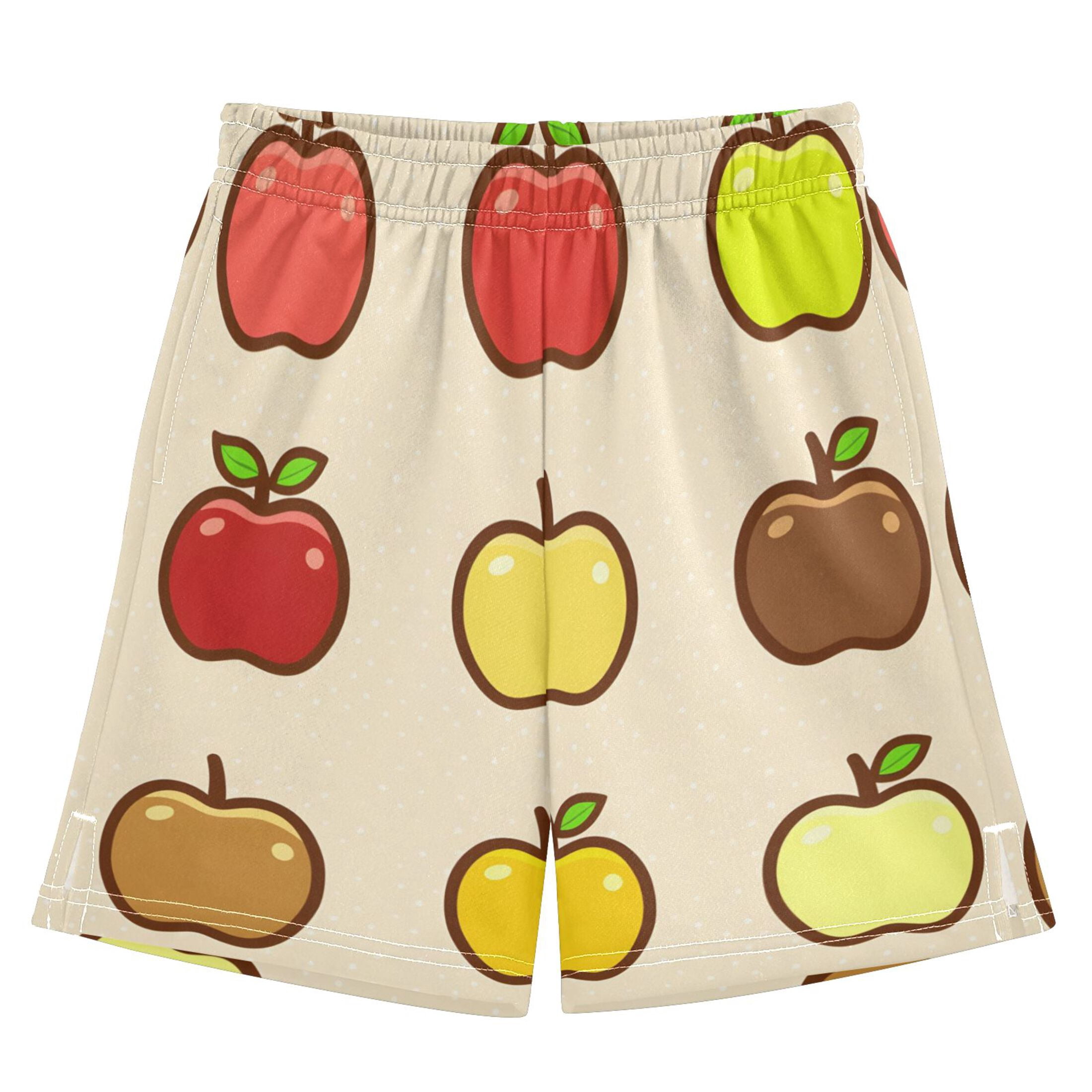Apple Variety Pattern Athletic Shorts Breathable with Comfort Fit ...