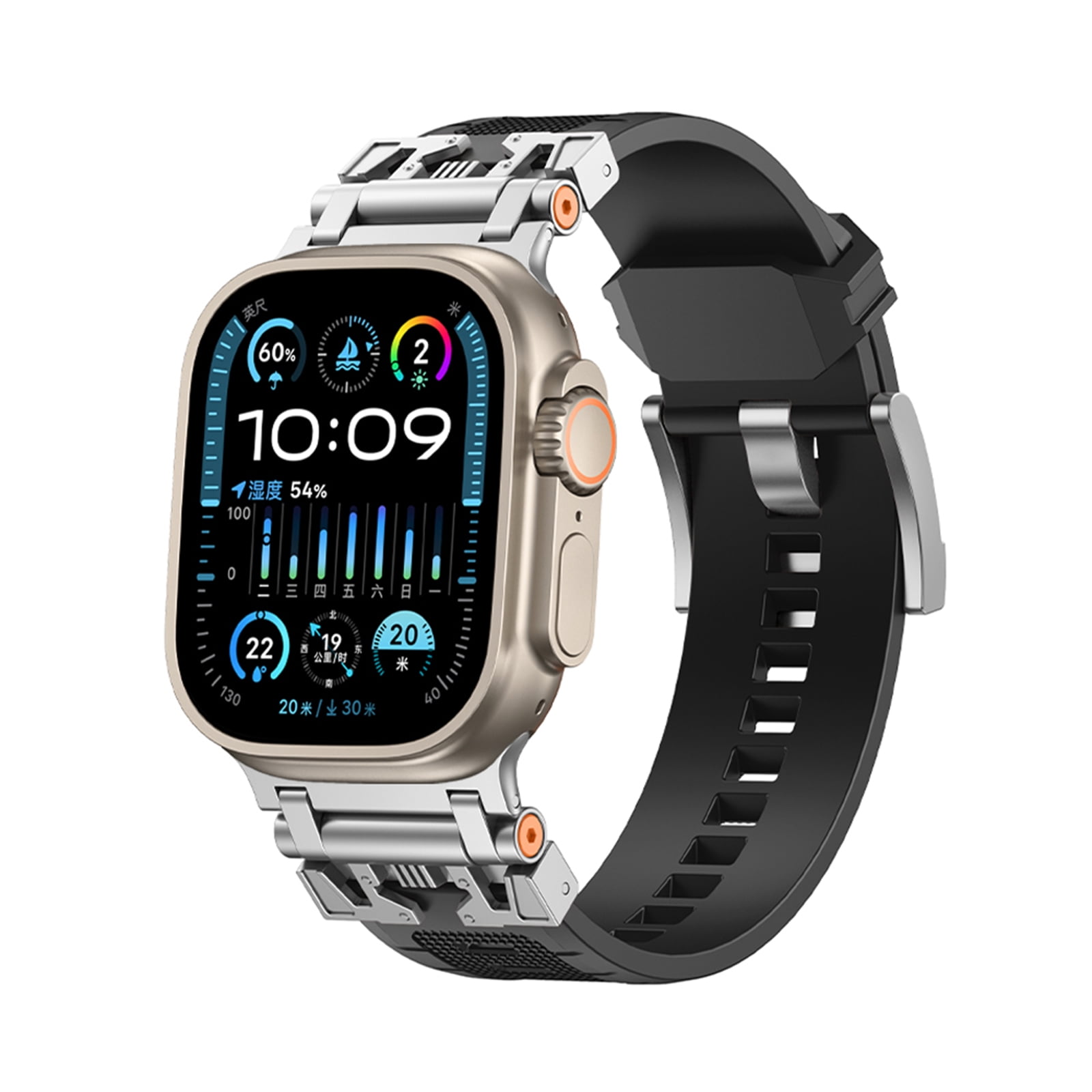 for Apple Watch 42/44/45/46/49mm for Men Sport Band, Durable Armor ...