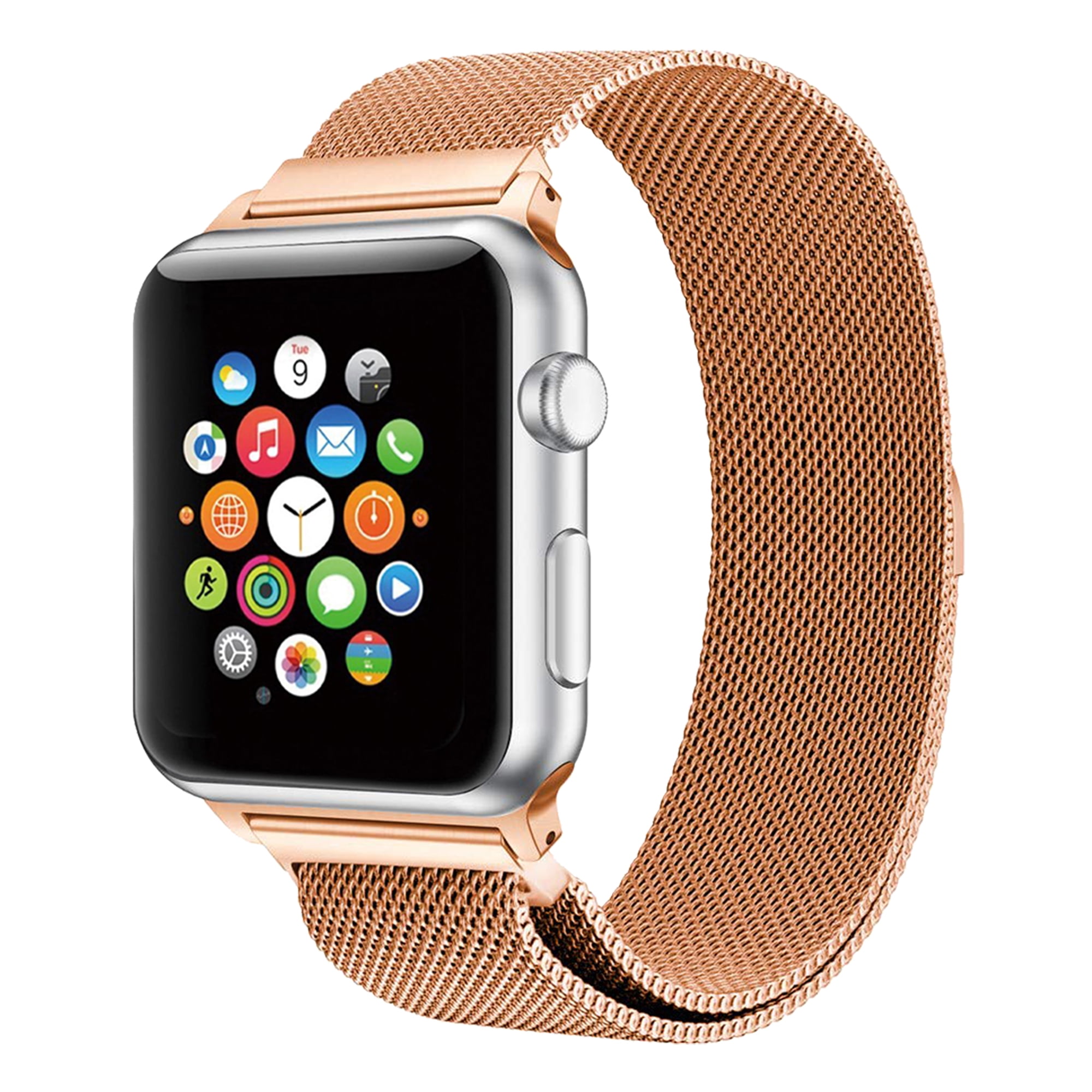 Apple Watch Band 38MM 40MM 42MM 44MM, Stainless Steel Mesh Milanese ...
