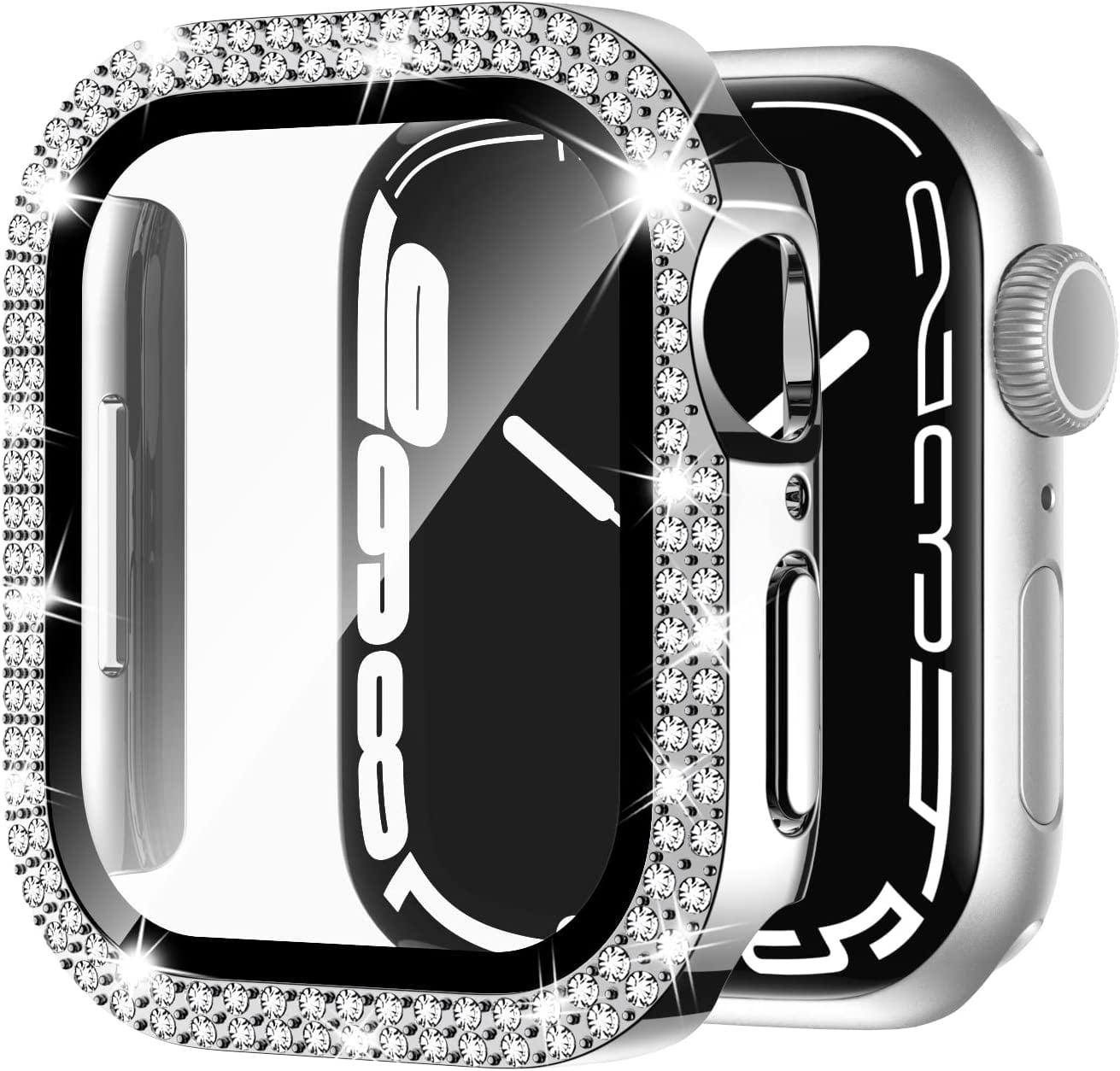 for Apple Watch Case Series 7/8 45mm with Tempered Glass Screen ...