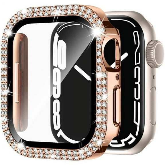 mlp001 2 Pack Hard PC Case with Tempered Glass Screen with Apple Watch ...