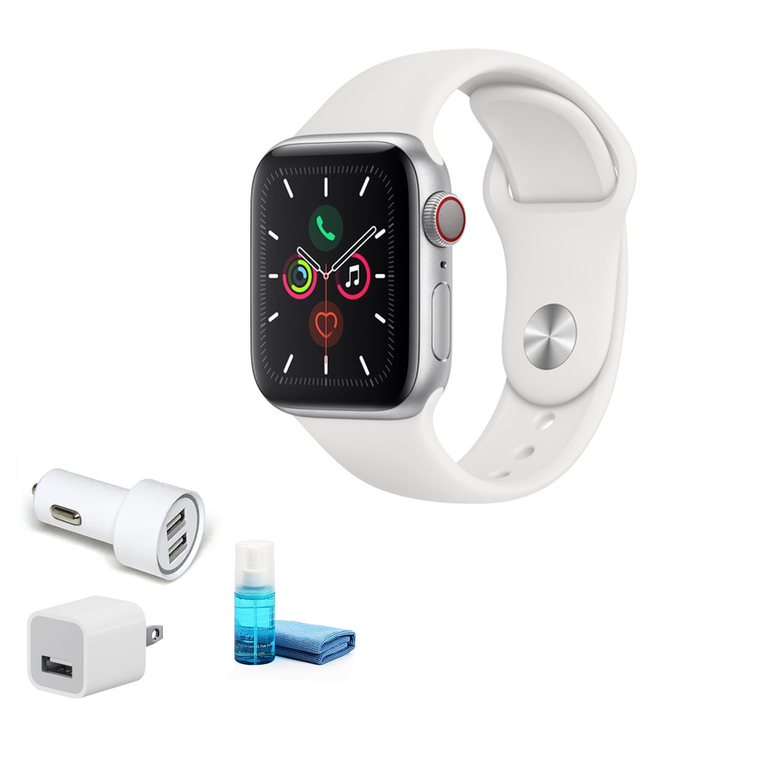 Open Box Apple Watch Series 5 40mm (GPS + Cell, White Band)-Kit with ...