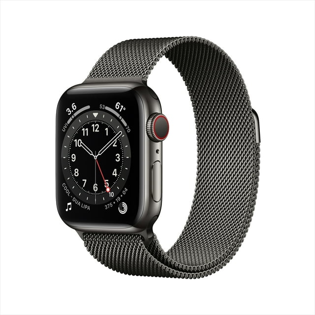 Apple Watch Series 6 (GPS) + Cellular 40mm Graphite Stainless Steel ...