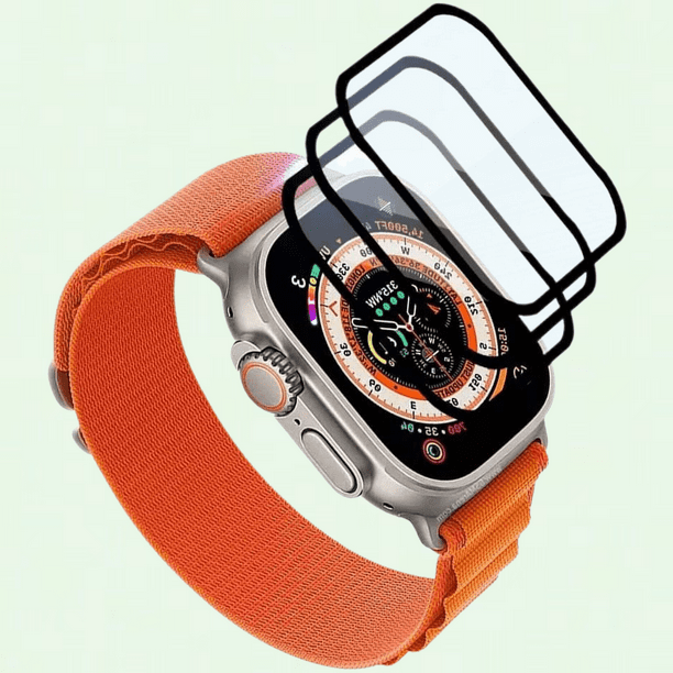 Apple Watch Ultra 49mm Screen Protector, 3 Pack Tempered Glass ...