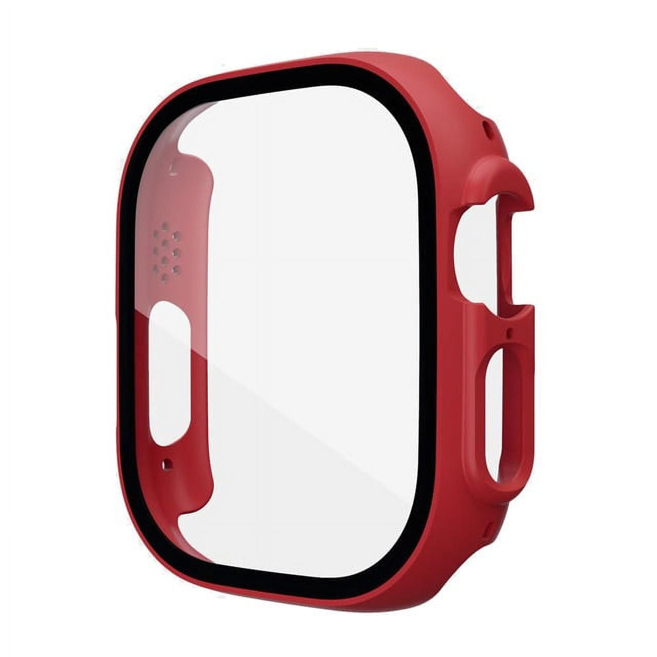 Entronix Apple Watch Ultra Case, 49mm Red Full Cover with Tempered ...